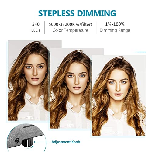 Neewer Ring Light Kit:18"/48cm Outer 55W 5500K Dimmable LED Ring Light, Light Stand, Carrying Bag for Camera,Smartphone,YouTube,TikTok,Self-Portrait Shooting, Black, Model:10100416
