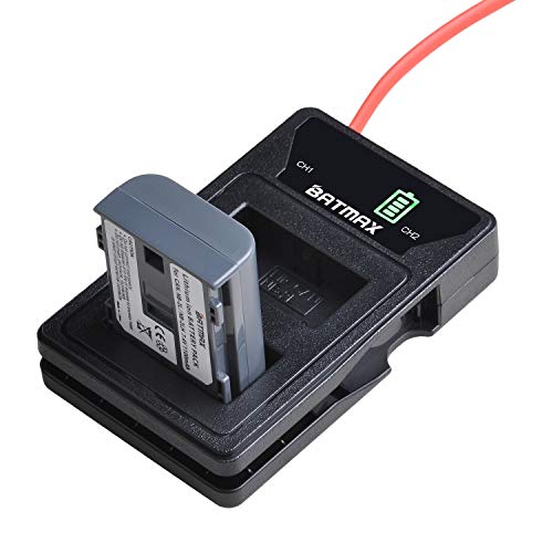 Batmax 2Pcs NB-2L NB-2LH Battery + Built-in USB LED Charger for Canon PowerShot G7 G9 S80 S70 S60 S50 S45 S40 S30, Canon DC410 DC420 EOS 350D 400D Digital Rebel XT XTi, VIXIA HF R10