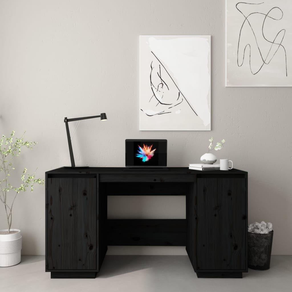 QJBSAVVA Desk Honey Brown 55.1"x19.7"x29.5" Solid Wood Pine,Dresser Bedroom Desks Secretary Desk Suitable for Apartments, dens, bedrooms, Living Rooms