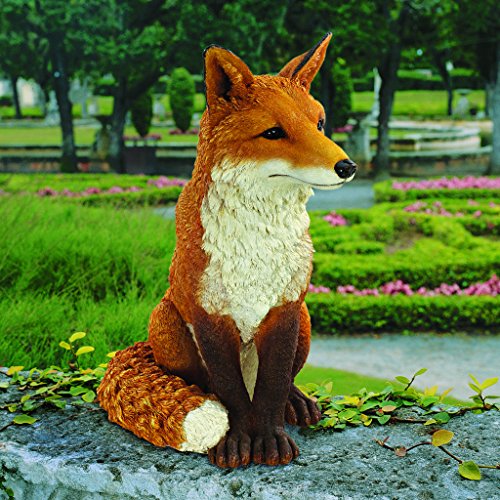 Design Toscano DB383073 Simon The Fox Garden Statue, 18 Inch, Full Color
