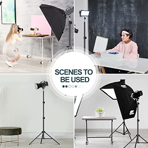 EMART 7 Ft Light Stand for Photography, Portable Photo Video Tripod Stand, Lighting Stand with Carry Case for Speedlight, Flash, Softbox, Umbrella, Strobe Light, Camera, Photographic Portrait - 2 Pack