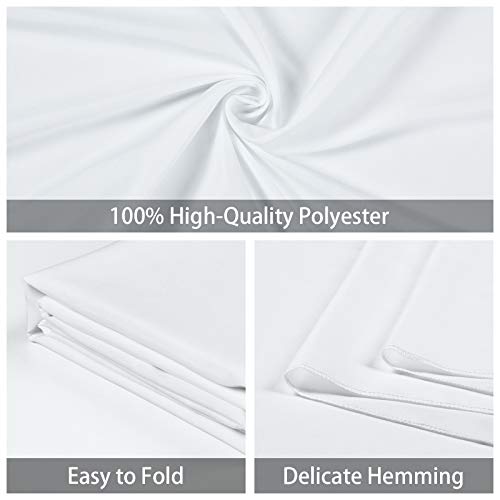 White Backgrounds for Photography, 10 x 12 ft Polyester Chromakey Backdrop Cloth, Collapsible Solid Color Background for Photo Shooting, Streaming Live, Video Studio