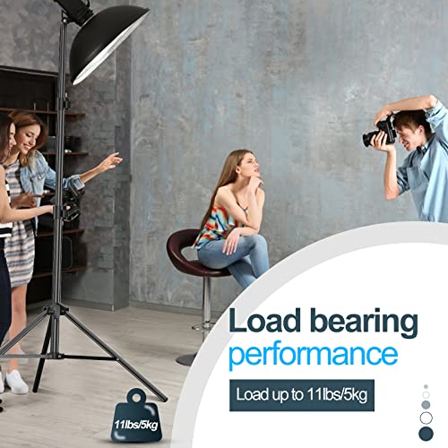 EMART 7 Ft Light Stand for Photography, Portable Photo Video Tripod Stand, Lighting Stand with Carry Case for Speedlight, Flash, Softbox, Umbrella, Strobe Light, Camera, Photographic Portrait - 2 Pack