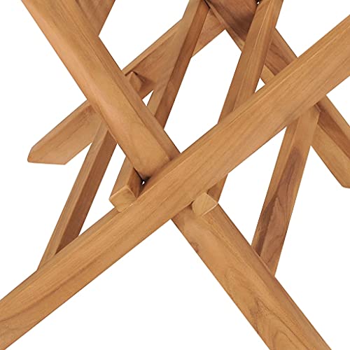vidaXL 4X Solid Teak Wood Folding Patio Chairs Outdoor Garden Terrace Yard Wooden Seat Sitting Foldable Dining Dinner Chair Furniture