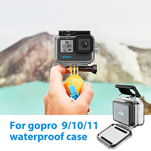 HONGDAK 169ft/60m Waterproof Housing Case for GoPro Hero 11 10/9 Black, Protective Underwater Dive Housing Shell with Bracket Accessories for Go Pro Hero11 Hero10 Hero9 Action Camera