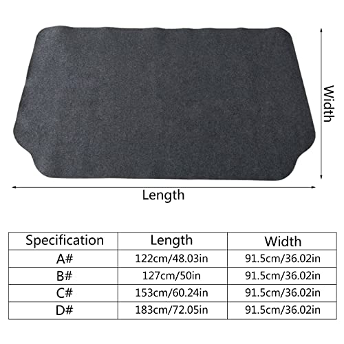 Huhudde Large Under Grill Mat for Outdoor Charcoal Flat Top Smokers Deck Protective Mat Fireproof Grill Pads Heat Resistant BBQ Floor Mat for Outdoor Grill