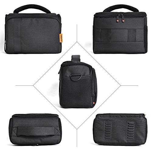 FOSOTO Waterproof (with Rain Cover) Shoulder Camera Case Bag Compatible for Nikon D5600 D750 D3300 Canon Rebel SL2 T7i EOS 80D 60D Sony A77II a68 a99II Travel DLSR SLR Camera Bags