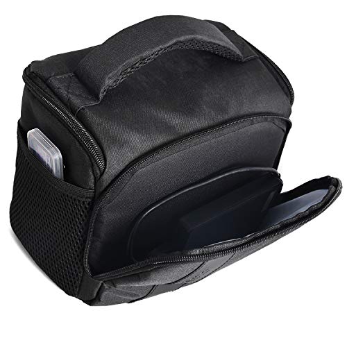 FOSOTO Waterproof (with Rain Cover) Shoulder Camera Case Bag Compatible for Nikon D5600 D750 D3300 Canon Rebel SL2 T7i EOS 80D 60D Sony A77II a68 a99II Travel DLSR SLR Camera Bags