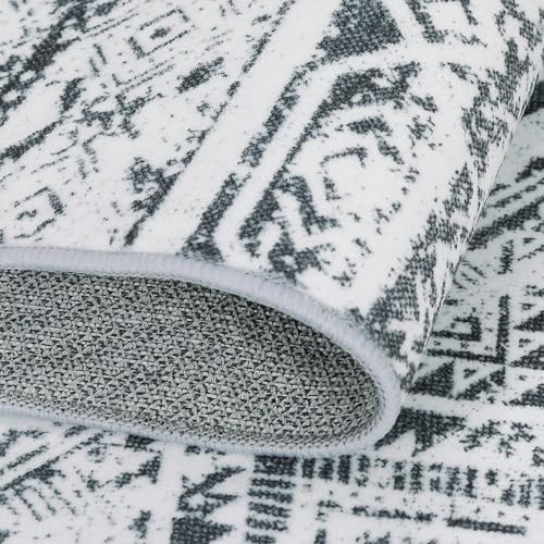 JOLENE.K Modern Area Rug 2x6 Boho Rug Hallway Rug Washable Rugs Runner Gepmetric Carpet Non-Slip Kitchen Runner Rug Distressed Rubber Backing Runners Carpet for Entryway Bedroom Laundry Room