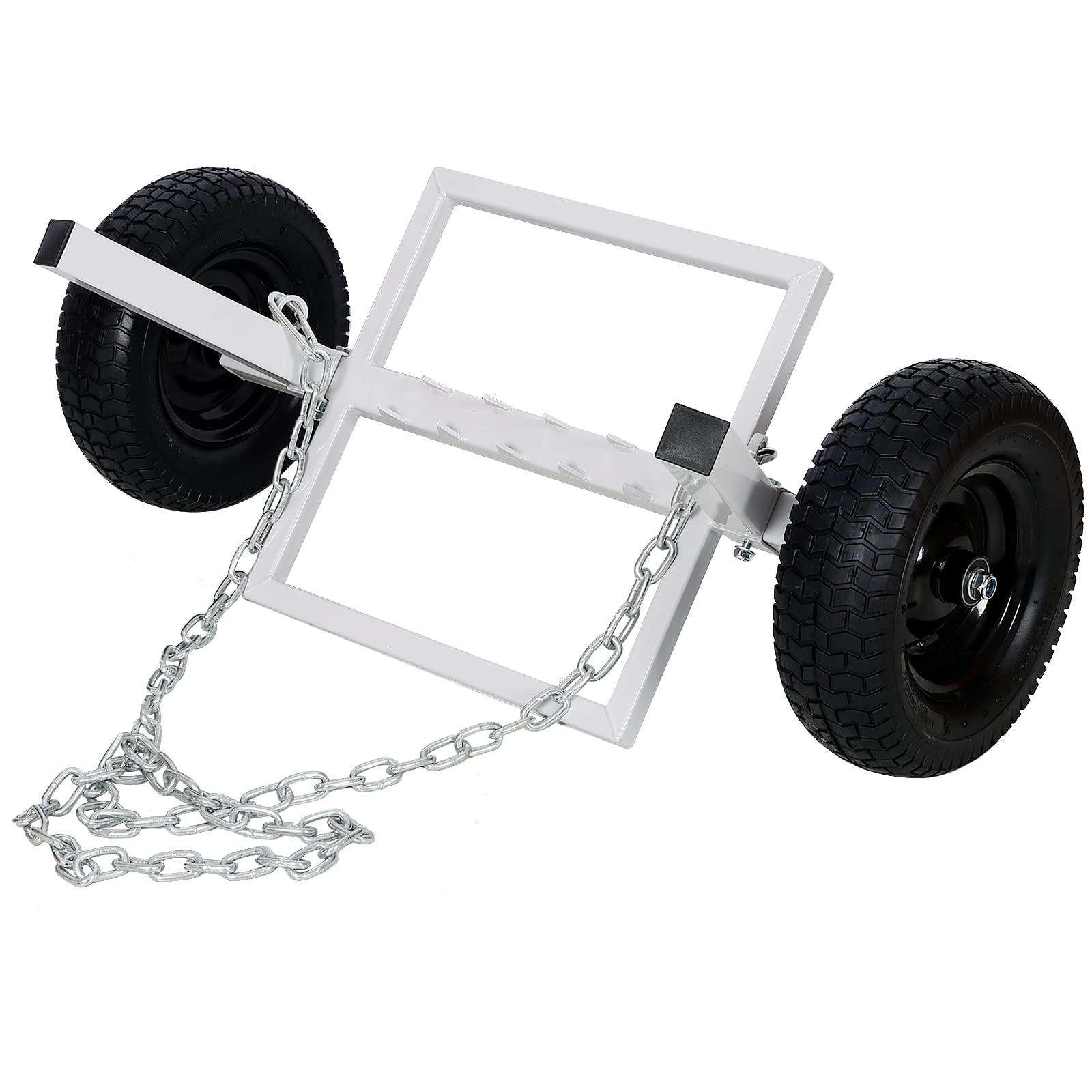 CuisinSmart Log Dolly and Holder with 16.5 Inch Penumatic Tire Log Skidder for Wood Transport 1100LBS Capacity White