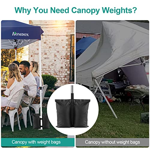 HOMDOX Weight Bags, Set of 4 (fillers are not included, bags only)