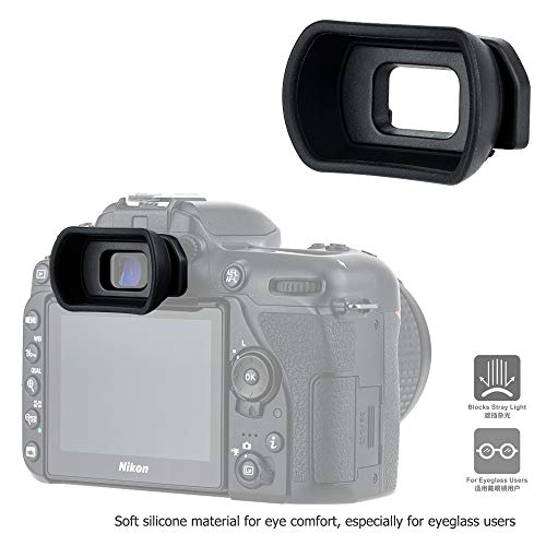 Kiwifotos Long Soft Viewfinder Eyecup Eyepiece for Nikon D750 D780 D610 D600 D7500 D7200 D7100 D7000 D5200 D5100 D5000 D3500 D3400 D3300 D3200 D3100 D3000 D300s and More