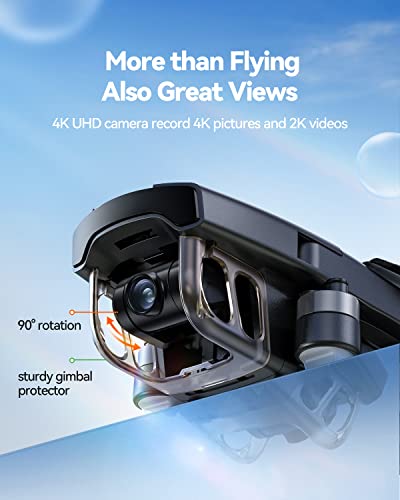 Ruko Mini Drones with Camera for Adults 4K, 3 Batteries 90 Mins Long Flight Time, GPS Features, Brushless Motor, Return to Home, Light Weight 245g, Drone for Beginners, 5Ghz WiFi Live Video Transmission