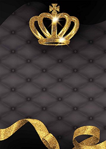LYLYCTY 5x7ft Crown Backdrop Bling Crown Grey Sofa Photography Background and Studio Photography Backdrop Props LYGE813
