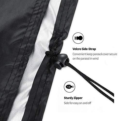 Luck Dawn Patio Furniture Covers, Waterproof & Dust-Proof Outdoor Rectangular Table and Chair Set Cover with Straps Fasteners 47" L x 47" W x 29" H