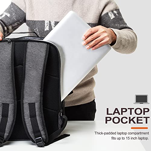 Golkcurx Camera Bag for DSLR/SLR Cameras，Camera Backpack Waterproof for Photographers Dark Grey L
