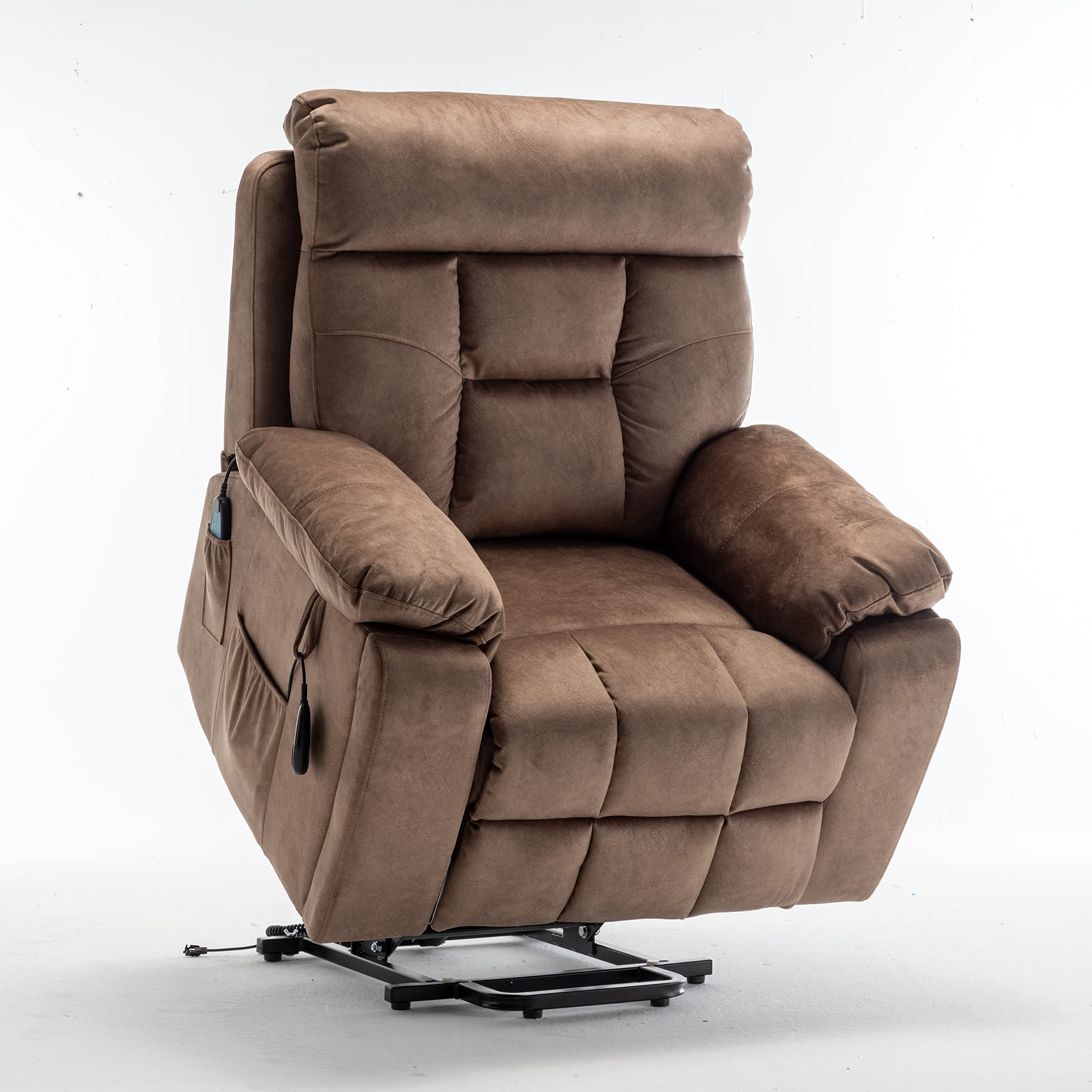 Tiokop Modern Style Lift, Relax Sofa Chair for Apartment and Lounge Furniture Living Room Power Electric Reclining for Elderly and Adults,Easy to Assemble,Antique Brown