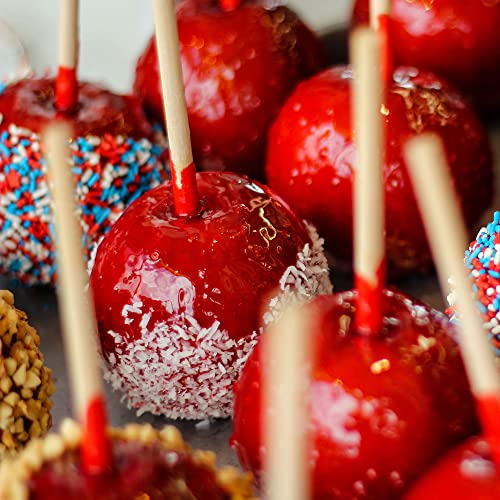 BambooMN 4.5 Inch 5mm Thick Semi Point Food Caramel Candy Apple Corn Dog Garden Bamboo Skewers, 1000 Pieces