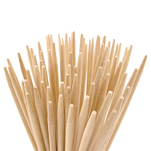 BambooMN 4.5 Inch 5mm Thick Semi Point Food Caramel Candy Apple Corn Dog Garden Bamboo Skewers, 1000 Pieces