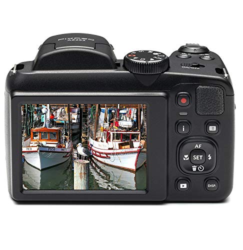 KODAK PIXPRO AZ252 Astro Zoom Digital Camera (Black) Bundle with 32GB Card, Case, Koah Nostrand Avenue Gadget Bag with Accessory Kit and Rechargeable Batteries