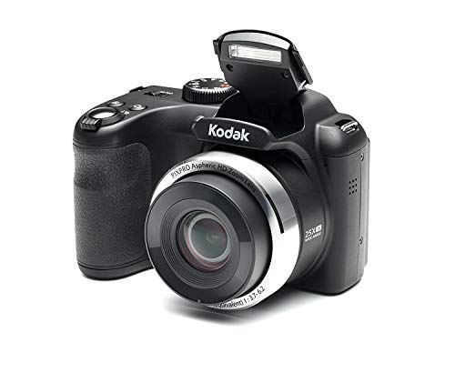 KODAK PIXPRO AZ252 Astro Zoom Digital Camera (Black) Bundle with 32GB Card, Case, Koah Nostrand Avenue Gadget Bag with Accessory Kit and Rechargeable Batteries