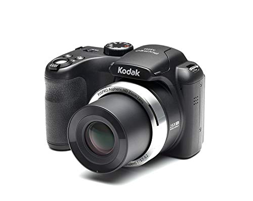 KODAK PIXPRO AZ252 Astro Zoom Digital Camera (Black) Bundle with 32GB Card, Case, Koah Nostrand Avenue Gadget Bag with Accessory Kit and Rechargeable Batteries