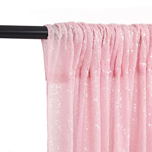 Pink Sequin Backdrop 2 Panels 2FTx8FT Birthday Party Backdrop Curtains Glitter Baby Shower Backdrop Pink Backdrop
