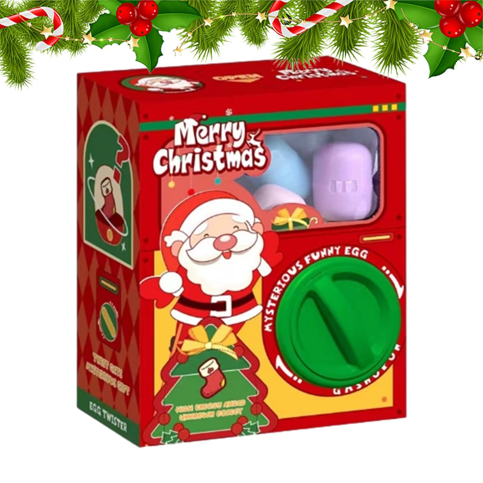 Mini Vending Machine | Christmas Gumball Vending Machine | Christmas Prize Dispenser Toys | Vending Machine For Snacks | Interesting Creative Christmas Egg Claw Machine For Kids Boys & Girls 4-6