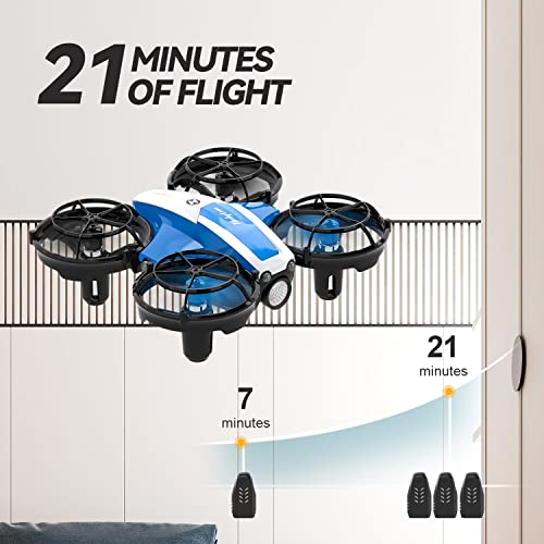 Holyton Mini Drone for Kids Beginners, Remote control Micro Quadcopter with 21 Mins Flight Time, Auto Rotation, Auto Hover, Circle Fly, 3D flip, Throw to Go, Nano Indoor Toys for Boys and Girls