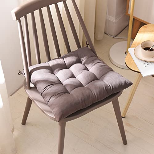 Square Chair Pads Chair Seat Cushions Set of 2 Tie-On Seat Pad Chair Cushion Chair Mats for Garden Patio Kitchen Dining Home Kitchen Office,40*40cm,Orange