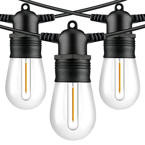 Jerritte 30ft Outdoor String Lights, LED String Lights 8 Bulbs, Upgrade 2700K Warm White Light Ambience Patio Lights for Outside
