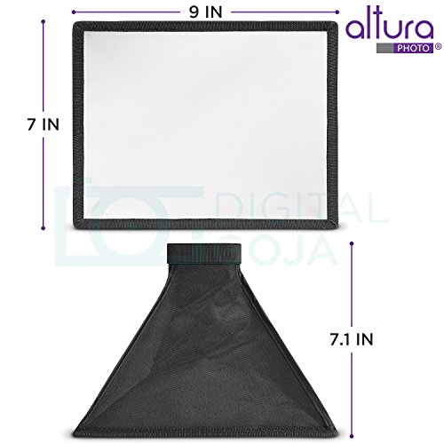 Flash Diffuser Light Softbox 9x7β by Altura Photo (Universal, Collapsible with Storage Pouch) for Canon, Yongnuo and Nikon Speedlight