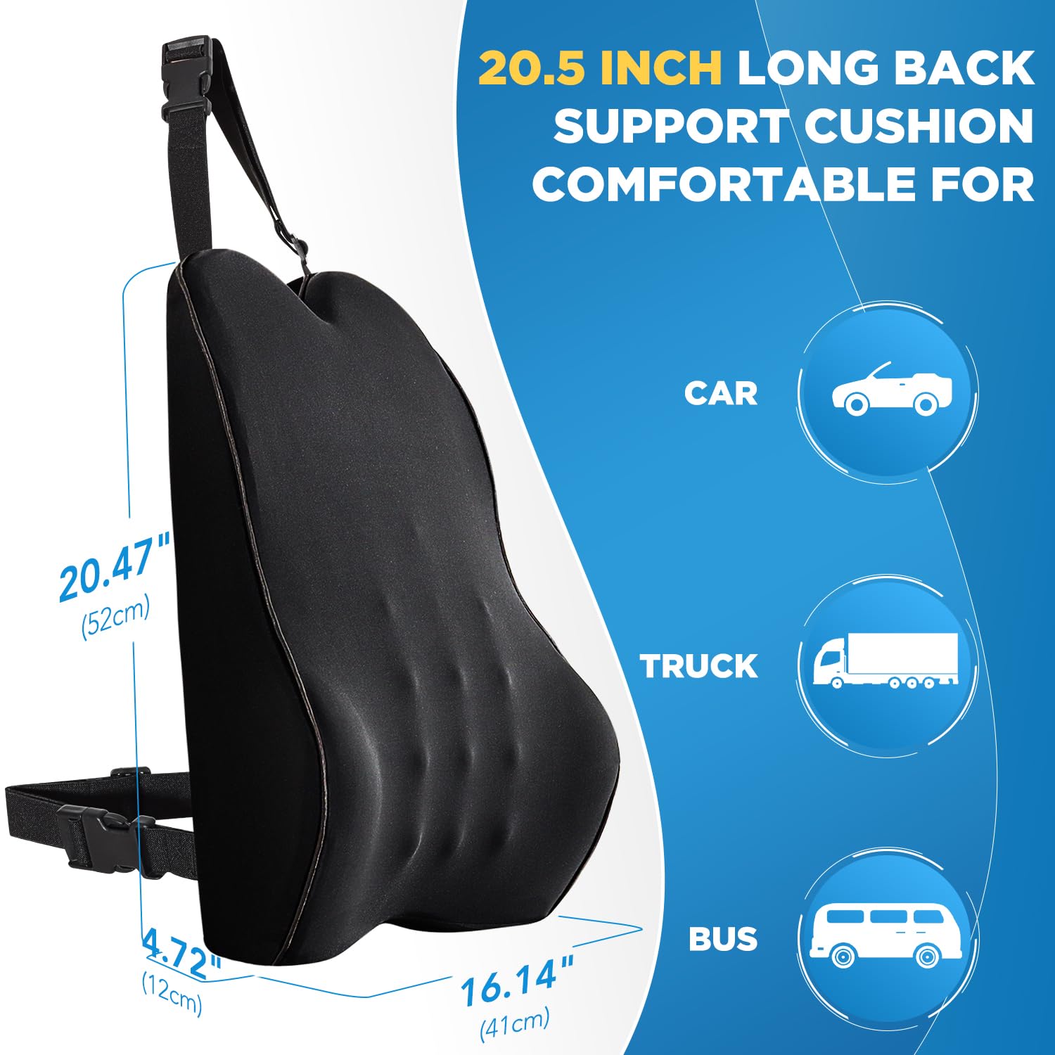 Iwacool Cooling Cervical Pillow for Neck Pain Relief and Lumbar Support Pillow for Car Seat