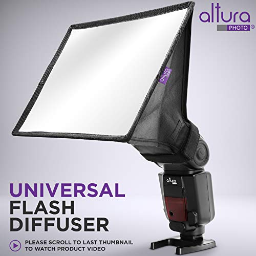 Flash Diffuser Light Softbox 9x7β by Altura Photo (Universal, Collapsible with Storage Pouch) for Canon, Yongnuo and Nikon Speedlight