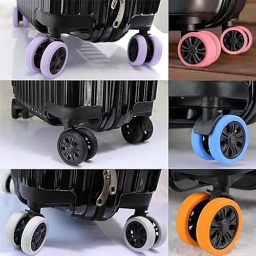 Luggage Compartment Wheel Protection Cover, Suitcase Wheel Protector Covers, Luggage Wheel Covers for Suitcase, 8 PCS Luggage Compartment Wheel Protection Cover-8PCS-Orange