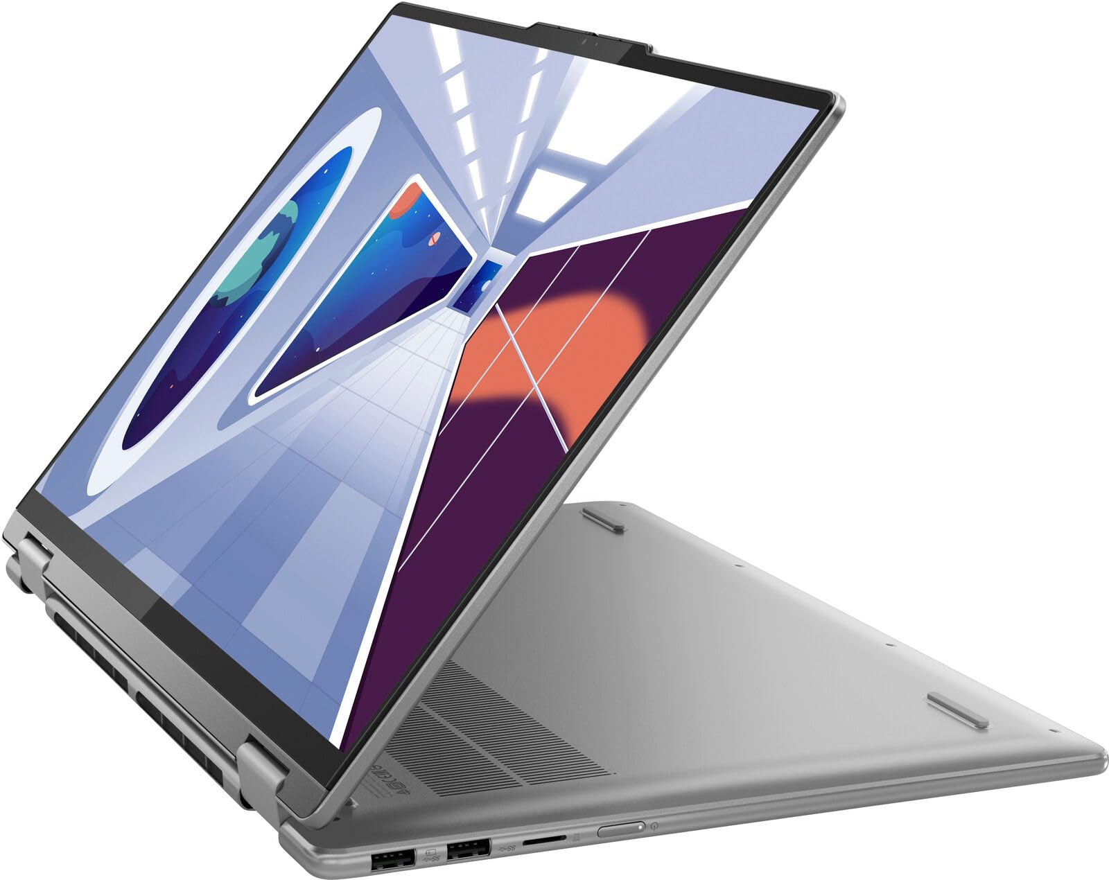 Lenovo Yoga 7 2-in-1 Laptop 16" WUXGA IPS Touchscreen AMD 8-Core Ryzen 7 7735U >i7-1255U 16GB DDR5 1TB SSD Radeon 680M Graphic Fingerprint Backlit USB-C with Pen Win11Pro Silver + HDMI Cable