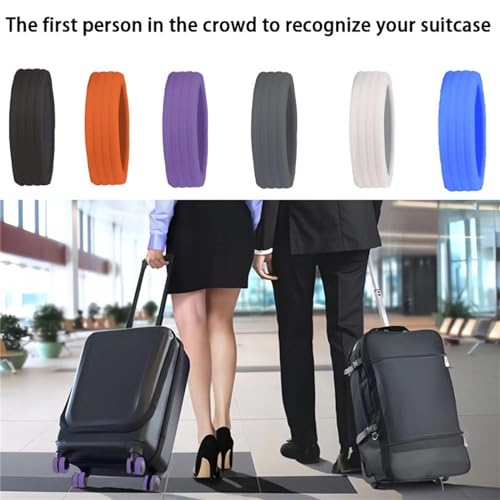 Luggage Compartment Wheel Protection Cover, Suitcase Wheel Protector Covers, Luggage Wheel Covers for Suitcase, 8 PCS Luggage Compartment Wheel Protection Cover-8PCS-Orange