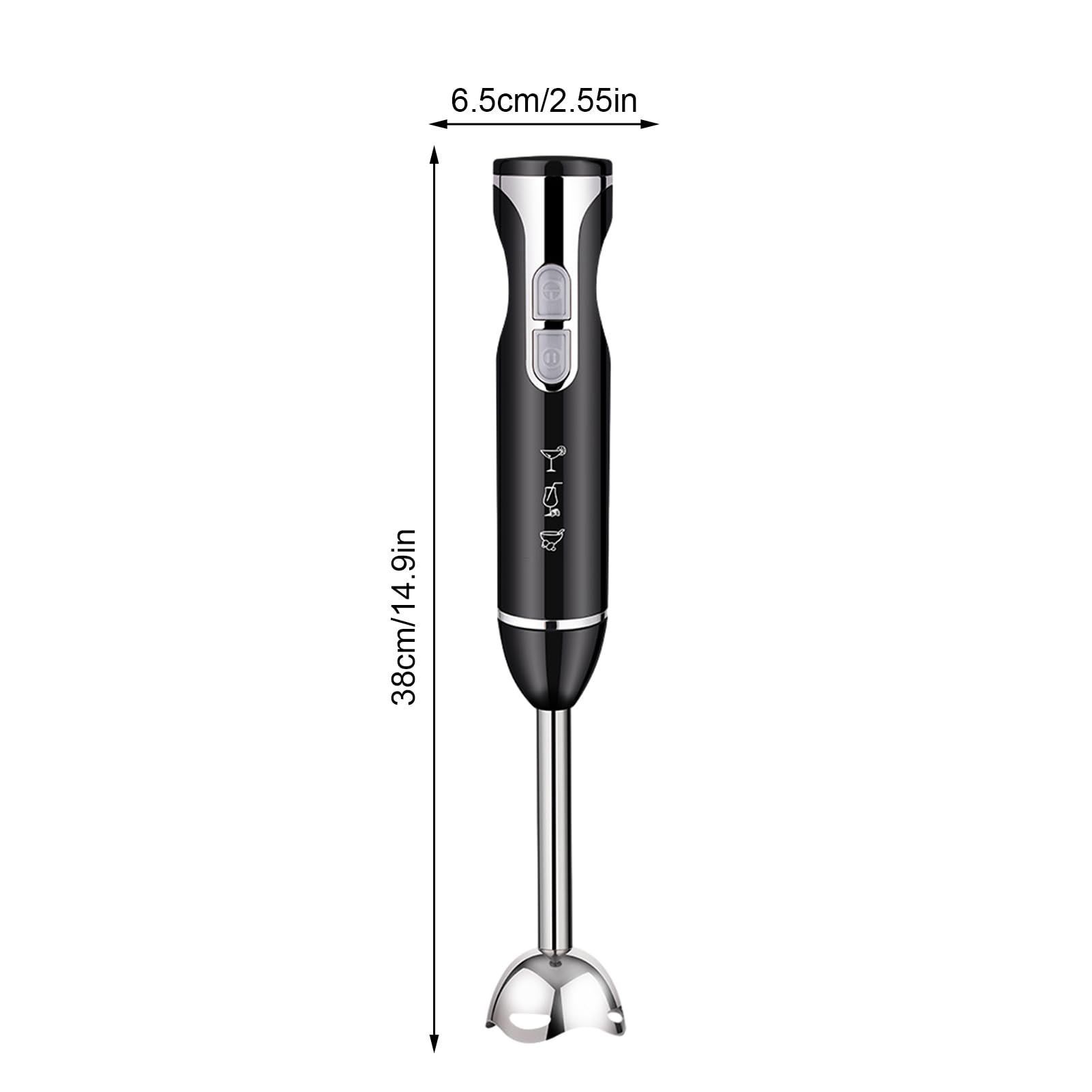 Milk Frother Handheld, Electric Whisk Frother, Food Blender Immersion Hand Mixer, Powerful Mixer Grinder, Stick Mixer Hand Held Blender With Easy Control Grip, Portable Food Processor