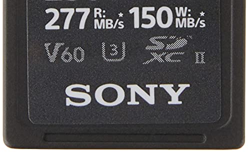 Sony TOUGH-M series SDXC UHS-II Card 256GB, V60, CL10, U3, Max R277MB/S, W150MB/S (SF-M256T/T1), Black