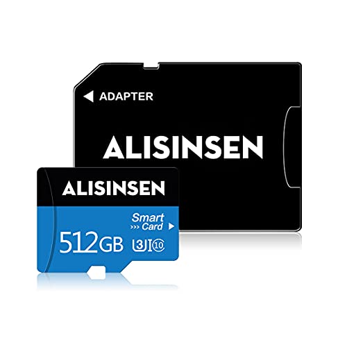 Micro SD Card 512GB for Phone, Memory Card for Camera Computer with SD Card Adapter for GOPRO Game Console, Dash Cam Micro SD Memory Card 512GB