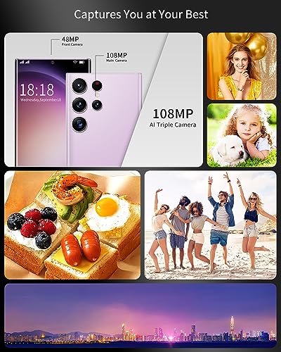 S23 5G Unlocked Cell Phones 6G+256GB Snapdragon 8 Gen 2 Octa-Core Android 13 Phone, 6.8" FHD+Display 120HzD 64MP AI Camera 4G/5G Smartphone 6000mAh Support Dual Sim TF Card Fingerprint Lock&Face ID