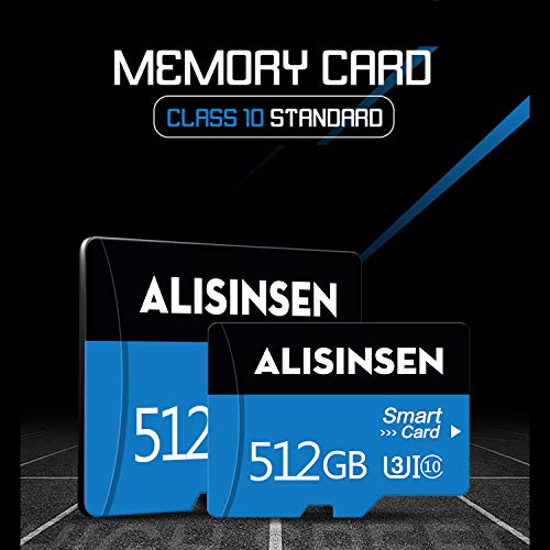 Micro SD Card 512GB for Phone, Memory Card for Camera Computer with SD Card Adapter for GOPRO Game Console, Dash Cam Micro SD Memory Card 512GB