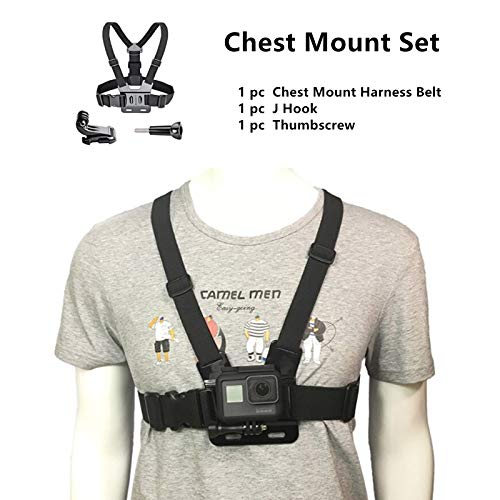 Dream Bull Chest Mount Harness Chesty Vest Head Mount Strap for Action Camera Compatible with GoPro Hero 11,10,9,8,Max,Go Pro Hero 7,6, 5,4, Session,3+,3,Hero (2018),Fusion,DJI Osmo,AKASO