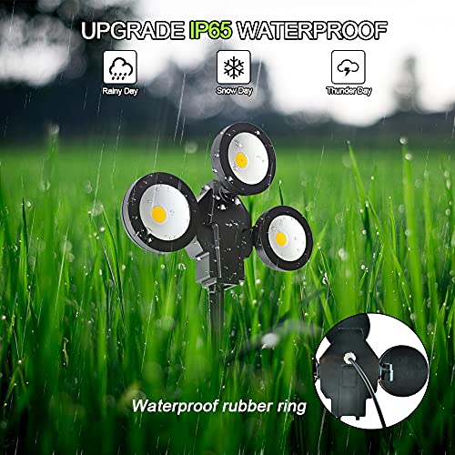 ZHMA 6W Low Voltage Landscape Lights , 12V Led Garden Landscape Lighting, Waterproof Outdoor Spot Lights for Tree,Yard,Flag ,Walkway(2 Pack)