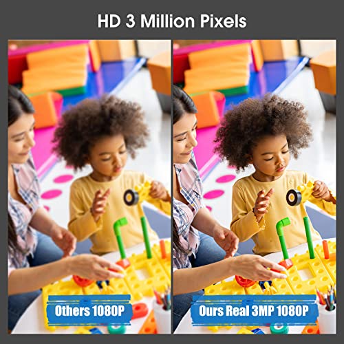 Light Bulb Security Camera 3MP—Only Connect 2.4GHz WiFi Wireless Indoor Surveillance Camera, 1080p HD 355° Pan/Tilt Baby Monitor Auto Tracking/Night Vision/2-Way Talk/Alerts/TF/Cloud(No 5GHz WiFi)