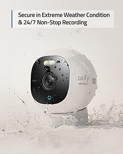 eufy security S200 Outdoor Cam, All-in-One Outdoor Security Camera with 1080p Resolution, Spotlight, Color Night Vision, No Monthly Fees, Wired Camera, Security Camera Outdoor, IP67 Weatherproof