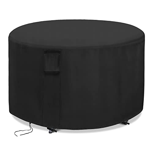 Jungda Patio Furniture Covers Round,32 Inch Outdoor Round Table Cover Waterproof,Round Patio Furniture Cover for All Weather Resistant - 32 x 28 Inch