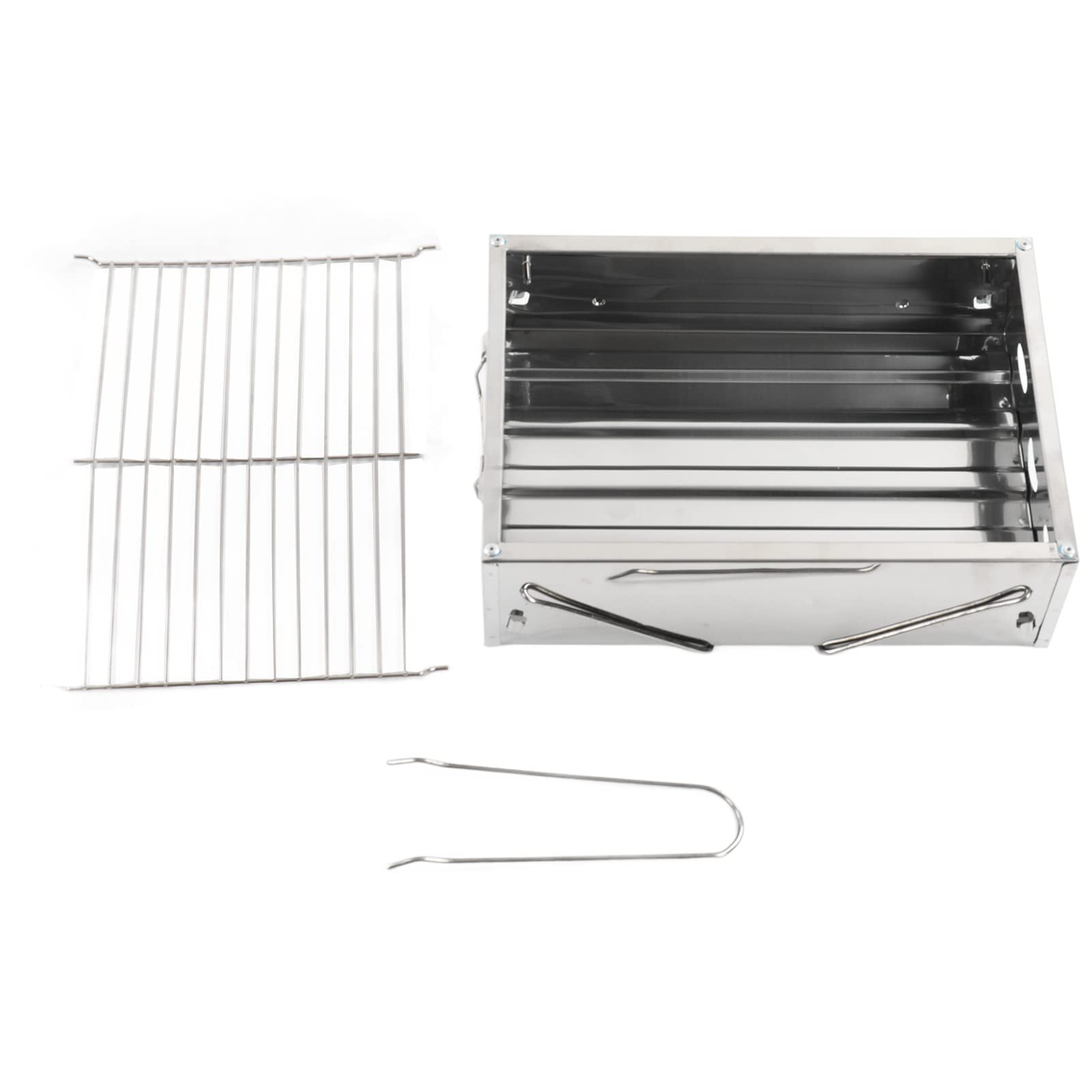 Premium Foldable Stainless Steel BBQ Grill - Portable Charcoal Grill for Outdoor Picnics, Camping, and Cooking Adventures