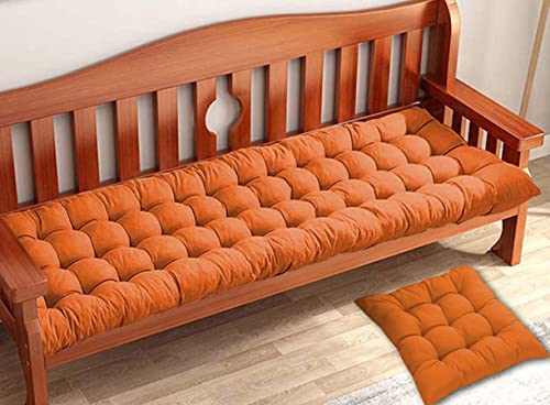 KRIDDR Thick Garden Bench Cushion 2 3 Seater Rectangle Chair Cushion 80/100/120cm Bench Cushions for Indoor Outdoor Chaise Lounge Swing