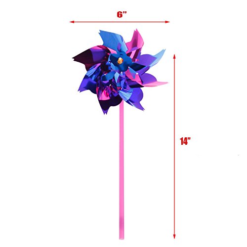 Lawn Pinwheels, Party Pinwheels Windmill Rainbow Pinwheel DIY Pinwheels Set for Kids Toy Garden Lawn Decor, 100 PCS